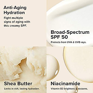 Paula's Choice RESIST Skin Restoring Moisturizer SPF 50, UVA & UVB Protection, Shea Butter & Niacinamide, Anti-Aging Sunscreen for Dry Skin, 2 Ounce