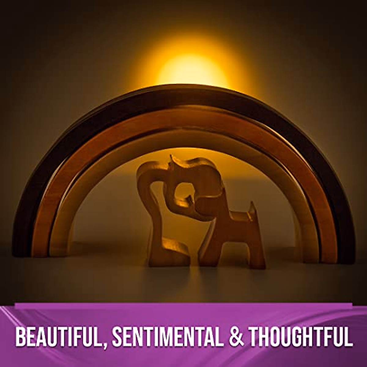 Capti Rainbow Bridge Dog Memorial Gifts, Cat Memorial Gifts - I'll Meet You at The Rainbow Bridge - Pet Loss Gifts, Bereavement, Sympathy Keepsake Dog Mom, Dog Dad for Loss of Pet (Dog and Mom)