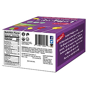 Koochikoo Organic Lollipop Variety Box, Assorted Fruit Flavor - Sugar Free, Gluten Free, Vegan - 50 Count