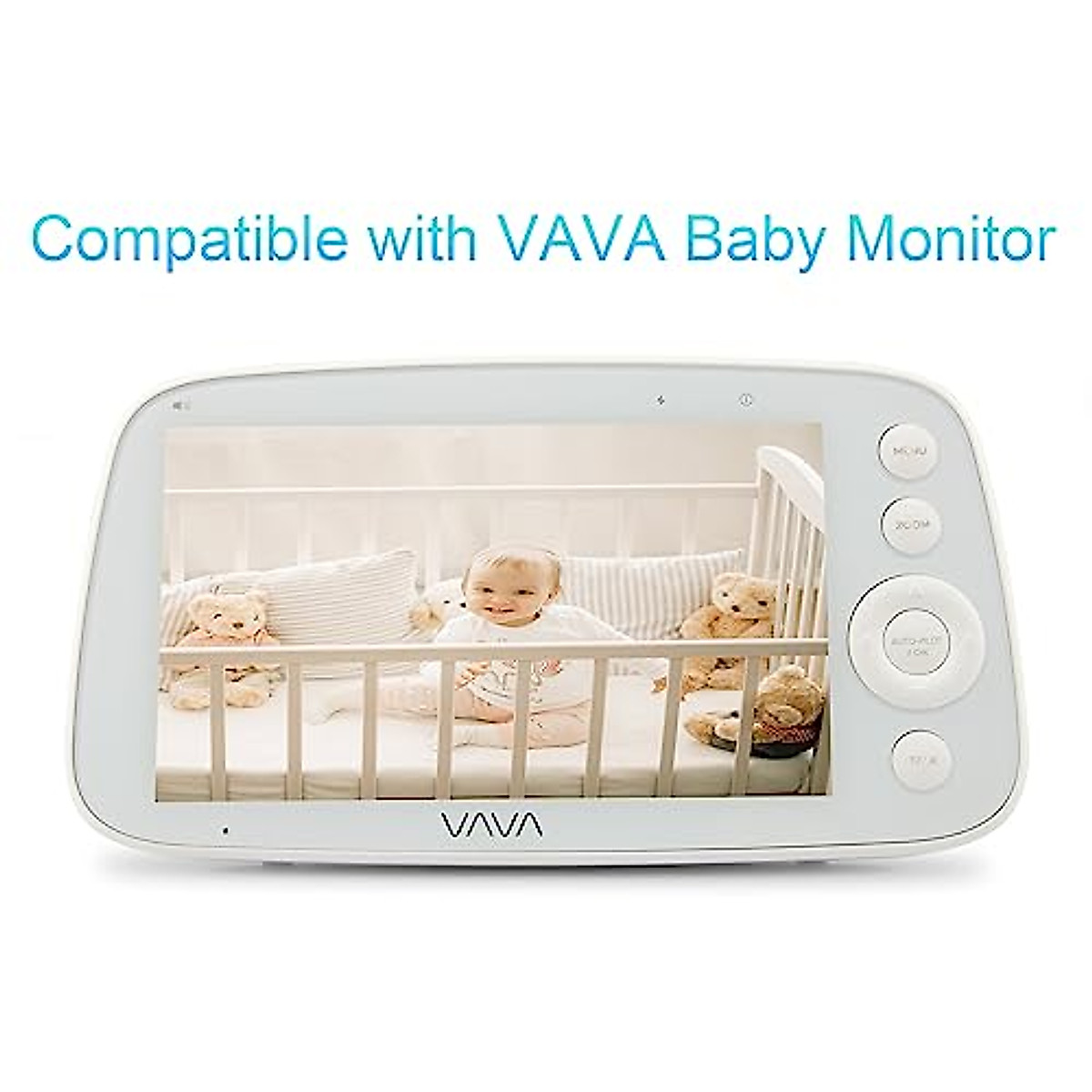 Charger for VAVA Baby Monitor Handheld Screen Parent Unit 5V Power Cord UL Aadpter with 5ft White Cable (Not for Cam) - LEFXMOPHY