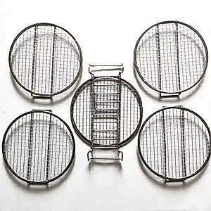 Senershuo Upgraded Dehydrator Rack For Ninja Foodi 6.5 & 8 qt, Instant Pot Duo Crisp 8 qt. Food Grade Stainless Steel Air Fryer Parts Easy Assemble & Healthy, silver