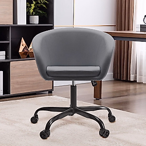 Frassie Office Gaming Chair Metal Base Replacement with Bottom Plate Stand Cylinder, 5 Wheels (Black)