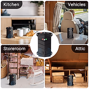 Battery Operated Ultrasonic Rodent Repellent for Car Engines Under Hood Anti,Mice,Mouse,Rodent Repellent for Cars Keeping Rodents Out of Car Engines Basement Garage Attic Warehouse(1 Pack)