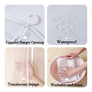 Maylmc 20 Pack Combo Size Clear Garment Bags for Hanging Clothes with Full Zipper for Closet Storage, Clothes Cover For Hanging, Wardrobe Bags for Hanging Clothes.(120 x 60CM x 10P, 100 x 60CM x 10P)