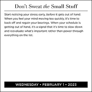 Don't Sweat the Small Stuff 2023 Day-to-Day Calendar