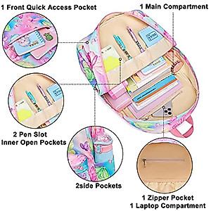 CAMTOP Backpack for Teen Girls Kids School Bookbag Lunch Box Set(Butterfly Schoolbag)