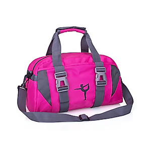 Small/Large Dance Duffle Bag For Girls Sport Gym Bags For Women Yoga Bag (Rose, Small)