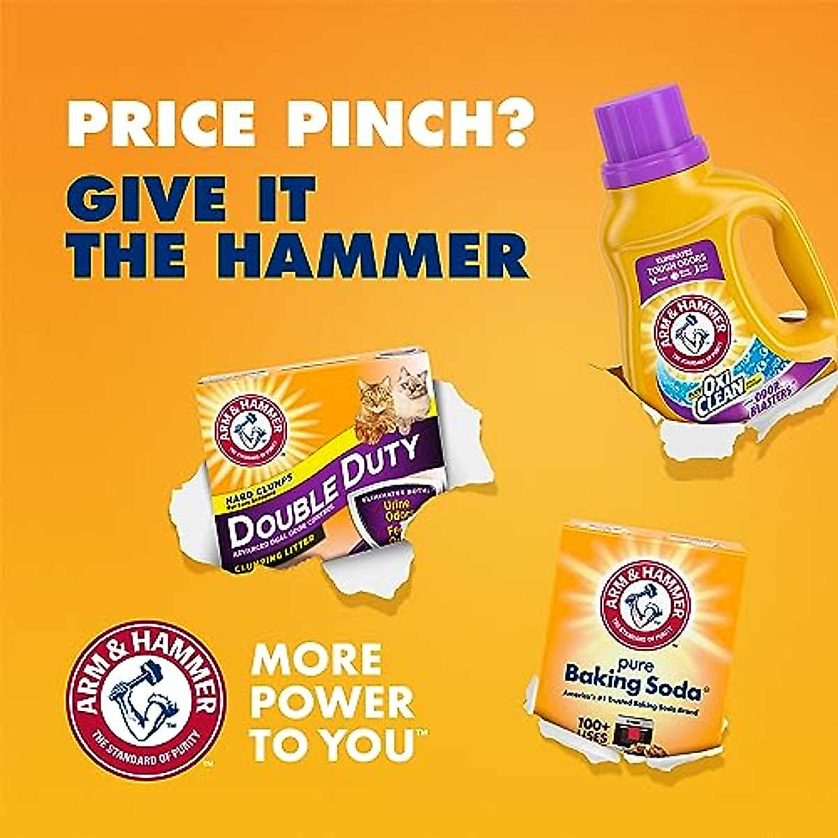 Arm & Hammer Plus OxiClean With Odor Blasters Laundry Detergent 5-IN-1 Power Paks, 42CT (Packaging may vary)