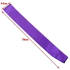 ULTNICE Plain Satin Sash DIY Satin Sash for Birthday Baby Shower Hen Party (Purple)