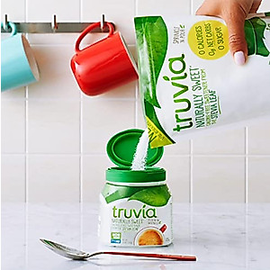 Truvia Spoonable Jar and Refill Bag Bundle (Pack of 2), Includes one 9.8oz Jar and one 17oz Refill Bag of Truvia Naturally Sweet Calorie-free Sweetener from the Stevia Leaf