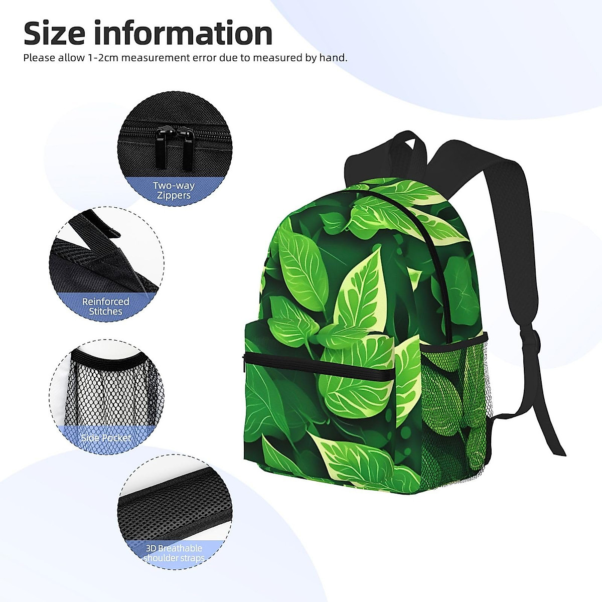SSIMOO St Patricks Day Leaves Fashion Leisure Backpack,Large Capacity,Ssuitable Fortravel And Outdoor Activities