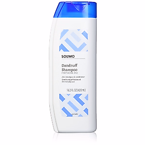 Amazon Brand - Solimo 2-in-1 Dandruff Shampoo & Conditioner, Gentle and pH Balanced, 14.2 fl oz