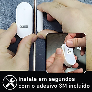 【OSI WIRELESS WIFI SMART HOME SECURITY MINI ALARM SYSTEM - 8 PIECE】DIY Home Wi-Fi Alarm Kit with Motion detector,Notifications with app,door/window sensor, siren,Compatible with Alexa,NO Monthly Fees