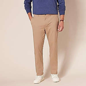 Amazon Essentials Men's Slim-Fit Casual Stretch Khaki Pant, Dark Khaki Brown, 32W x 30L