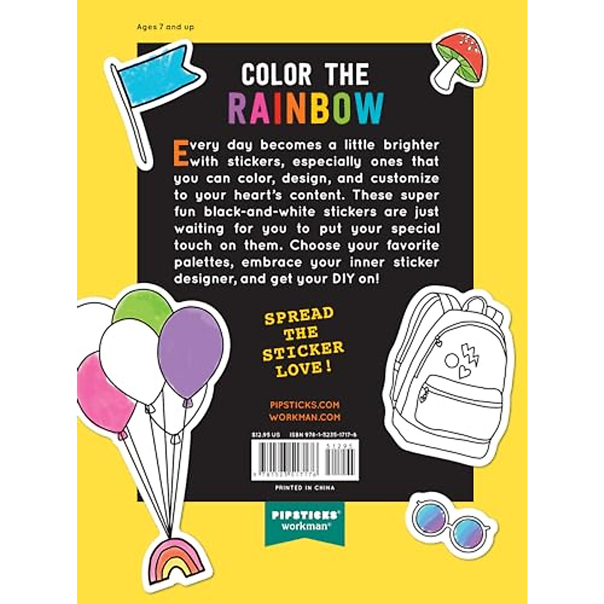 Color Your Own Stickers: 500 Stickers to Design, Color, and Customize (Pipsticks+Workman)