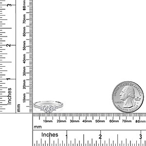 Gem Stone King 925 Sterling Silver Gemstone Birthstone and White Moissanite Ring | 5MM and 3MM Cushion | 3-Stone Wedding Engagement Anniversary Promise Ring For Women