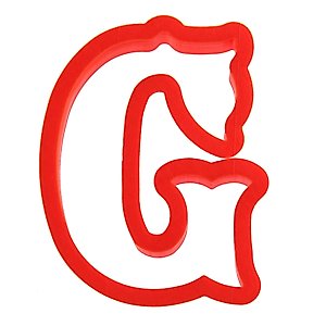 Curly Letter G Cookie Cutter 4 Inch - Hand Made in the USA - 3d Printed Plastic