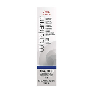 WELLA colorcharm Permanent Gel Haircolor, With Long Lasting Gelfus Technology, For Gray Coverage, 10A Palest Ash Blonde, 2 oz