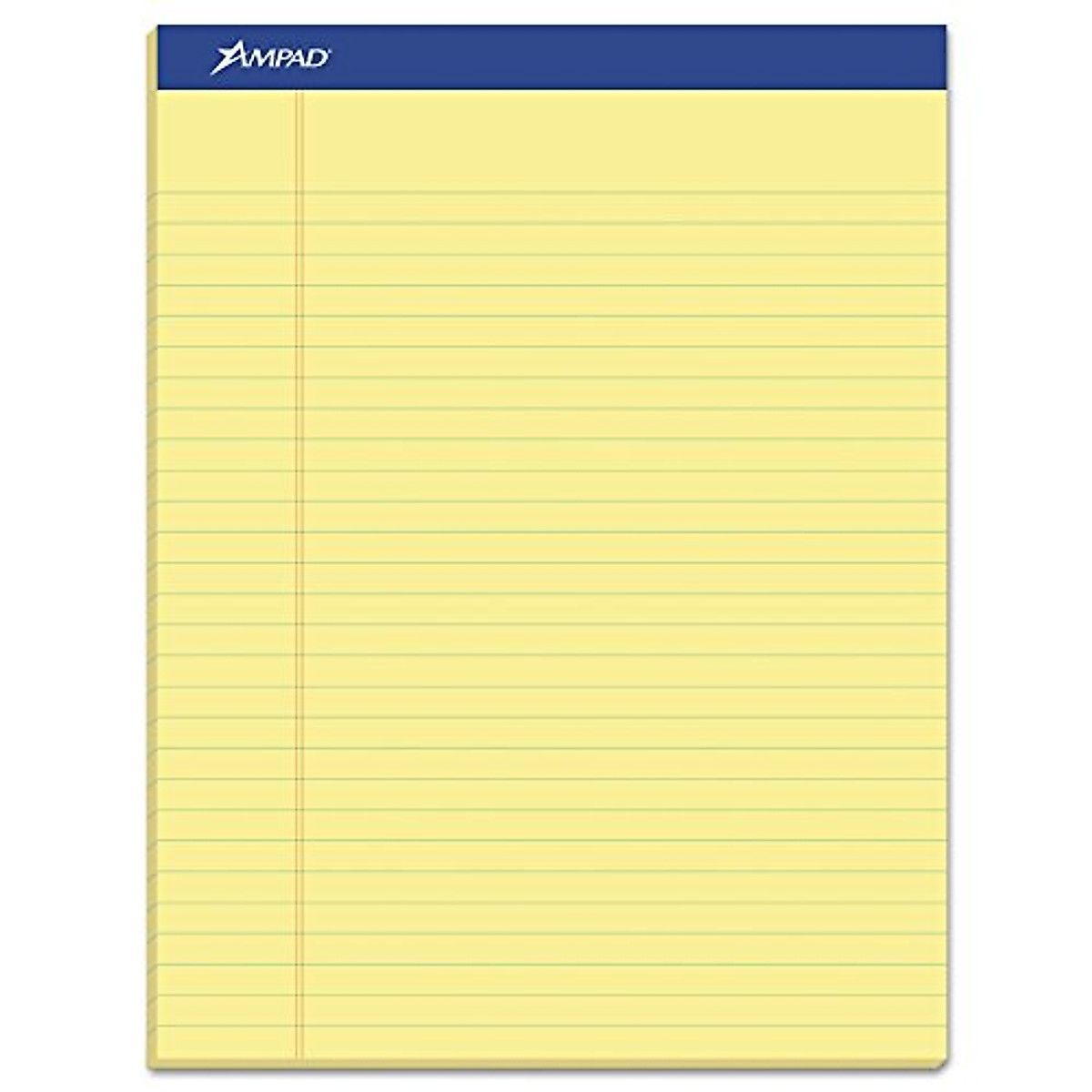 Ampad TOP20220 20220 Perforated Writing Pad, 8 1/2 x 11 3/4, Canary, 50 Sheets (Pack of 12)