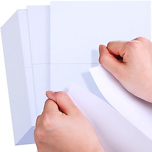 SATINIOR 600 Pcs 5.5 x 8.5'' Laser Inkjet Printer Blank Postcards Paper 300 Sheets 80lb Cover Perforated Cardstock 8.5 X11 for Mailings Flashcards White Index Perforated Cardstock 2 Cards/Sheet