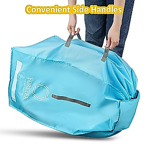 YOREPEK Car Seat Travel Bag Backpack, Universal Car Seat Bags for Air Travel Fits Convertible,Booster,Infant Carseat, Carseat Travel Cover, Gate Check Bag for Car Seats,Blue