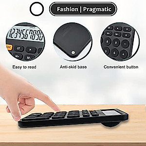 Standard Calculator 12 Digit,Desktop Large Display and Buttons,Calculator Black with Large LCD Display for Office,School, Home & Business Use,Automatic Sleep(Black)