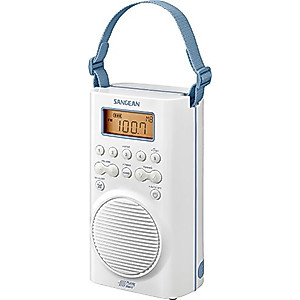 Sangean H205 AM/FM Weather Alert Waterproof Shower Radio White