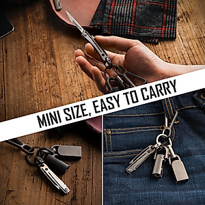 KeyUnity KK07 Mini Titanium Scalpel Knife with #11 Replaceable Blades, EDC Utility Folding Knife with Pocket Clip, for Outdoor Hunting, Camping, Fishing, Hiking