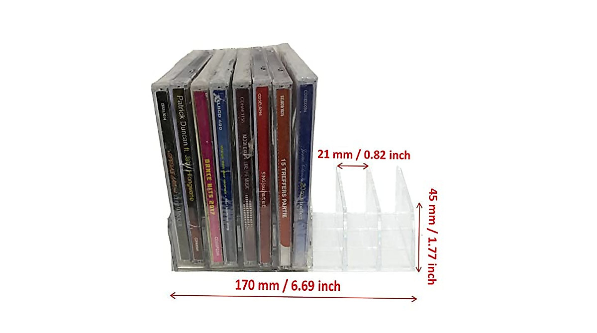Clear Acrylic CD Holder - Organize Up to 14 CDs Effortlessly