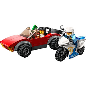 LEGO City Police Bike Car Chase 60392, Toy with Racing Vehicle & Motorbike Toys for 5 Plus Year Olds, Kids Gift Idea, Set featuring 2 Officer Minifigures