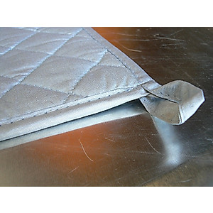 Happypinto Silicone Coating, 100% Cotton Pot Holders, 8 inch x 8 inch, Quilted, Up to 450F Heat Resistant. (Set of 10)