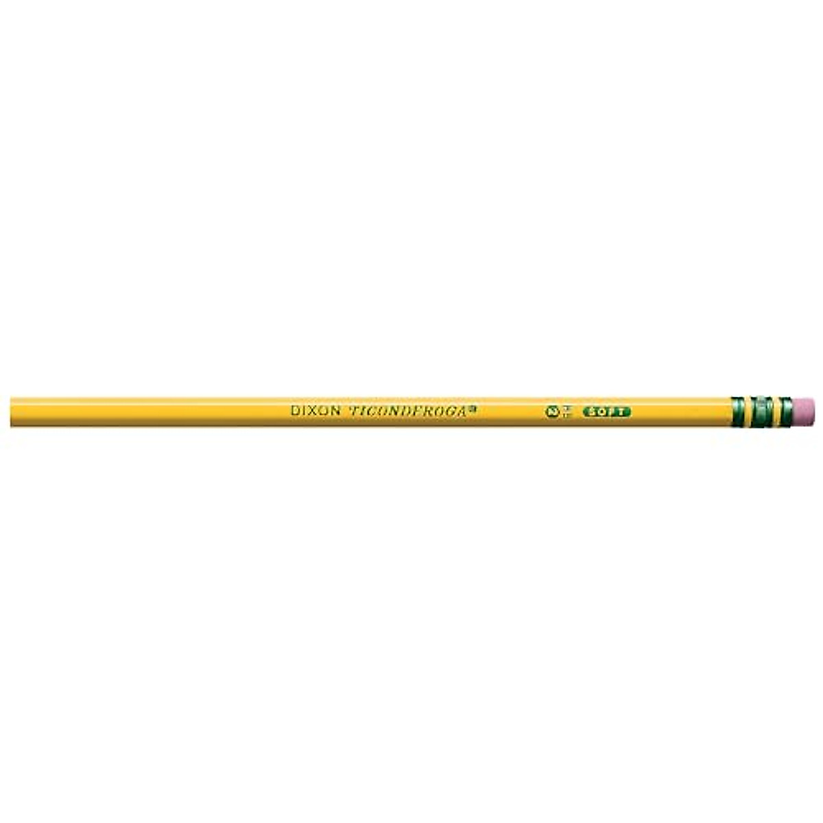 Ticonderoga Wood-Cased Pencils, Unsharpened, 2 HB Soft, Yellow, 12 Count