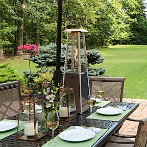 Hanover 34-In. Mini Pyramid Tabletop Propane Patio Heater, Hammered Bronze