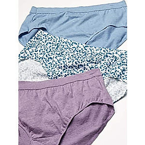 JUST MY SIZE Women's Plus Size Cool Comfort Ultra Soft Brief 6-Pack, Assorted, 11