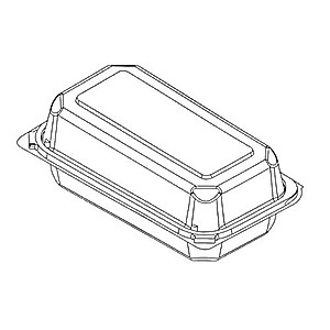 Smygoods Plastic loaf Container, Disposable Plastic Sturdy Hinged Loaf Containers, [25 Pack] Dimensions: 9 3/10''x5 1/2''x 3 1/3''