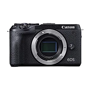 Canon Mirrorless Camera [EOS M6 Mark II] (Body) for Vlogging|CMOS (APS-C) Sensor| Dual Pixel CMOS Auto Focus| Wi-Fi |Bluetooth and 4K Video, Black