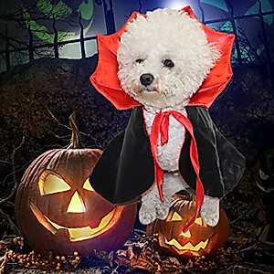Dog Cape Costume Halloween Dog Costume Dog Vampire Devil Costume Dog Halloween Cloak Cape Halloween Costumes for Cats Small Medium Dogs