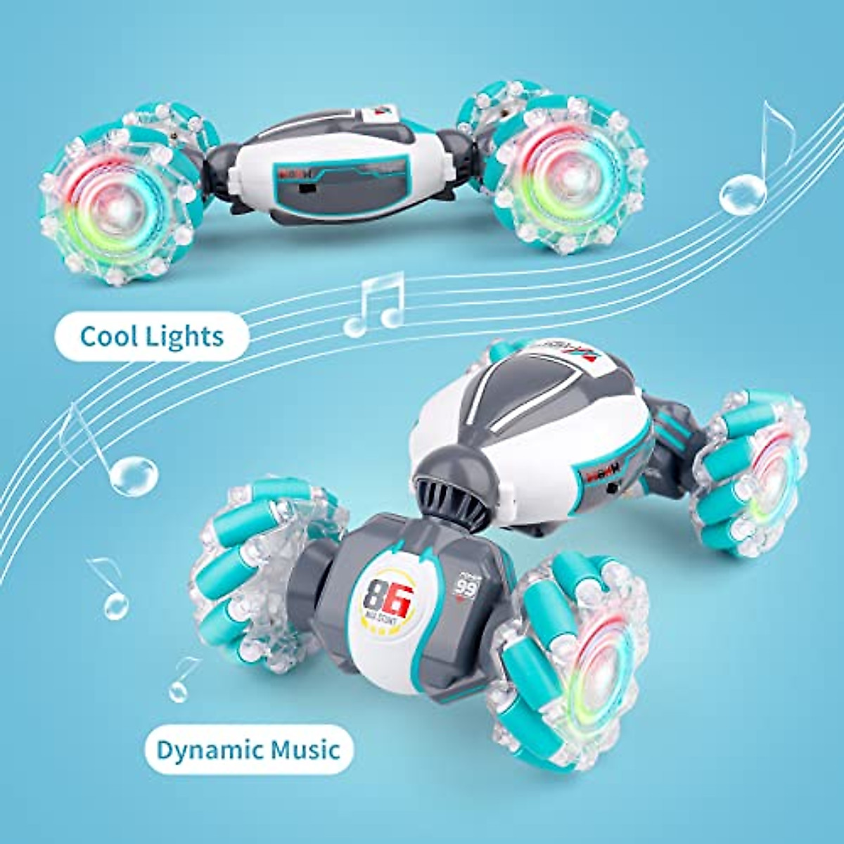 Gesture Sensing RC Stunt Car Toys for 6-12 yr Boys&Girls - Best Birthday Gifts for Kids, 2.4Ghz H&Controlled Remote Control Twist Cars, PREPOP 4WD Transform Off Road for Rotating