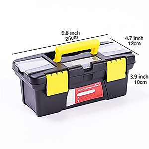 Toolbox Hand Truck Platform Truck Steel and Plastic 2-Layer Deck Push Cart with 4 Wheels and Foldable Handle Large Load Capacity Dolly for Moving Platform Cart