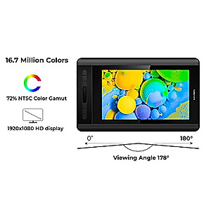 XP-PEN Artist12 11.6 Inch FHD Drawing Monitor Pen Display Graphic Monitor with PN06 Battery-Free Multi-Function Pen Holder and Glove 8192 Pressure Sensitivity