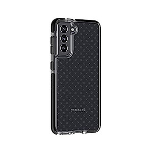 tech21 Evo Check Phone Case for Samsung S21 5G -12 ft. Drop Protection, Smokey/Black