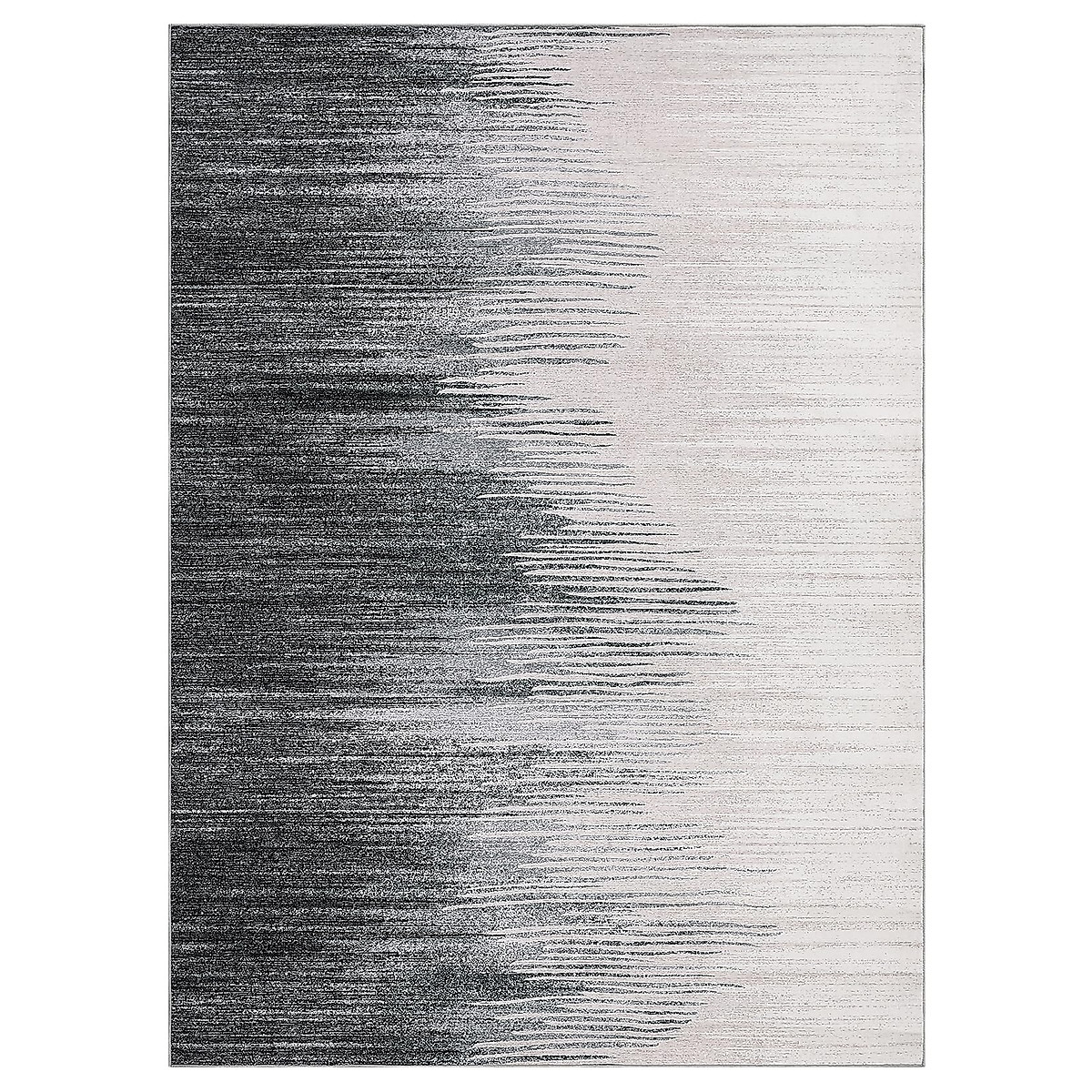 8 * 10ft Modern Abstract Area Rug, Soft Non-Slip Low Pile Machine Washable Indoor Rug for Entryway, Living Room, and Bedroom, Grey
