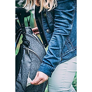 JOHAR Diaper Backpack, Travel Diaper Backpack with Changing Mat | Anti-Theft Travel Bag w/Insulated Bottle Pocket, Waterproof Pocket, Wipes Storage, Laptop Sleeve, Stroller Straps | Grey
