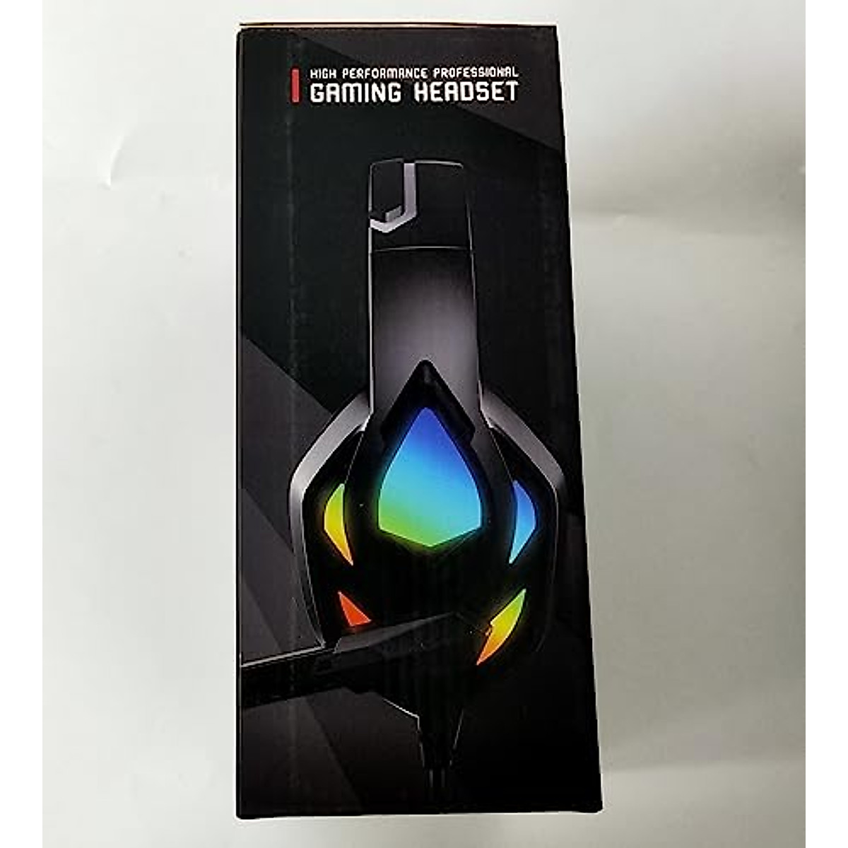 Donerton Gaming Headset, Over-Ear Gaming Headphones with Noise Canceling Mic, Stereo Bass Surround Sound, Soft Memory Earmuffs LED Light PS4 Gaming Headset Compatible with PC, Laptop, PS4, PS5, Red