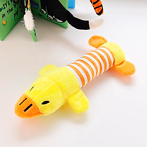YASREKUYI 3PCS pet Dog cat Plush Cartoon Embroidery bite Resistant Decompression Duck Piglet Elephant Cute Vocal Toy Supplies