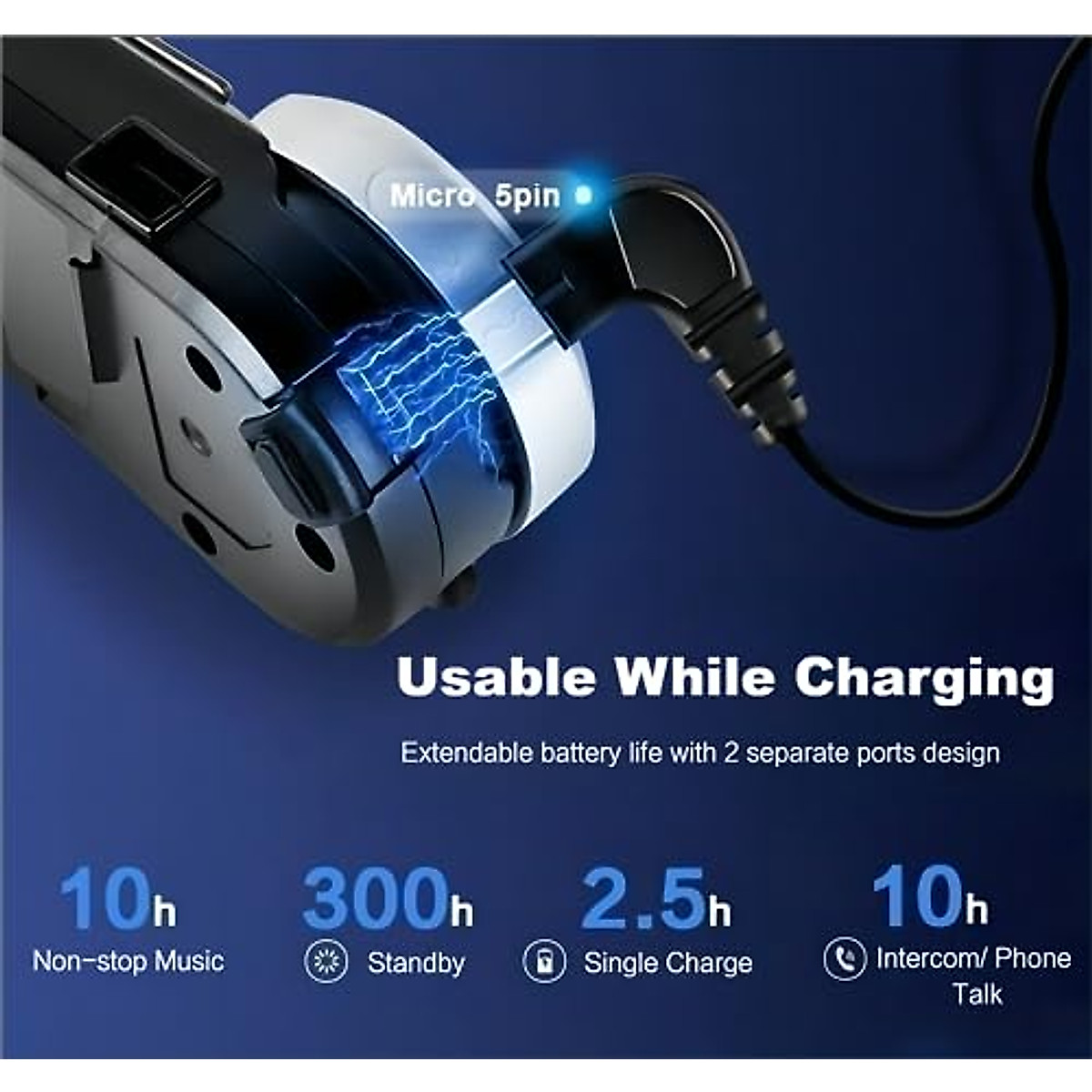 Fodsports FX6S Motorcycle Bluetooth Helmet Intercom Communication System with LED Screen - Connect up to 6 Riders, Voice Dialing, Universal Motorbike Communicator for ATVs and Dirt Bikes - 1 Pack