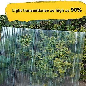 Anti-Uv Greenhouse Panels,Roof Panels 1/3/4/6/8/10 Pcs,Heat-Insulating Roofing Sheet for Greenhouse Canopy Carport Panel,Resistant, Versatile and Durable Clear Roof Sheet (35x91in,10 Pcs)