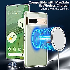 Wilbur Google Pixel 7 Clear Case, 6.3" Transparent Slim & Shockproof Cover, Anti-Yellow & Non-Slip Protection