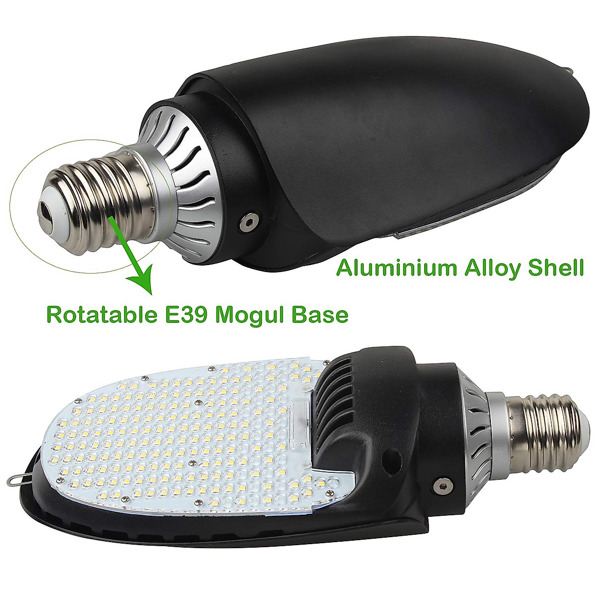 115W LED Shoebox Corn Retrofit Lamps - 5000K Daylight - Rotatable E39 Mogul Base - 15500 LM (500W MH Equiv.) - 180° Commercial LED Paddle Bulb - Retrofitting Parking Lot Wall Pack Flood Light