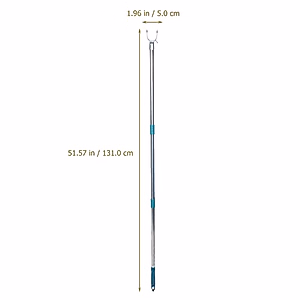 Veemoon 5pcs Shutters Retractable Shelf Home Clothes Hook Extendable Garment Metal Reaching Curtain with Clothesline Stick Ceiling Laundry Extend Cm Steel Rod Area Stick: Stainless Props